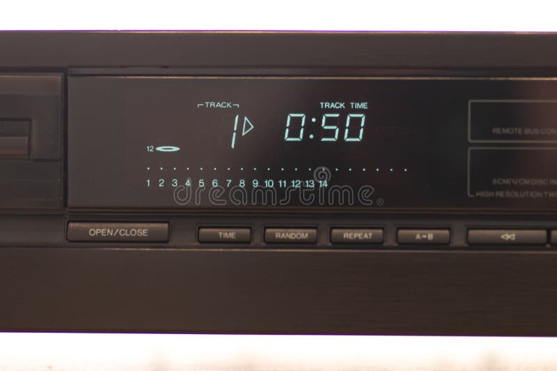 Digital Display Highlighting Track Playback with Timer in Progress ...