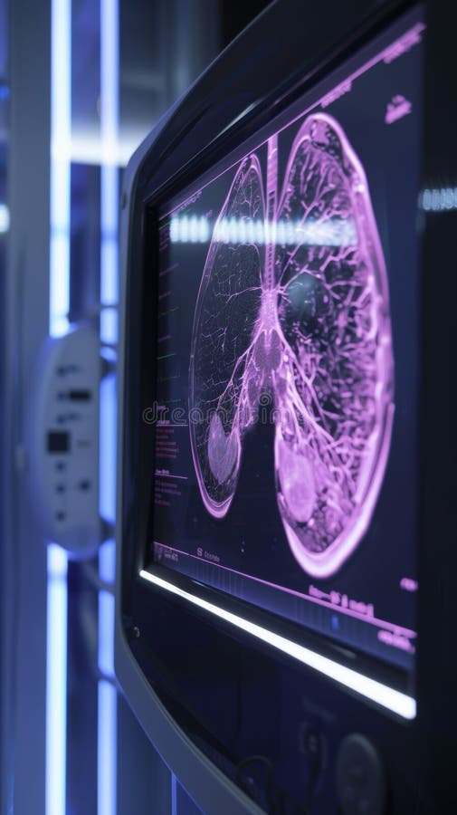 Digital Display of Human Lungs Medical Imaging Stock Photo - Image of ...