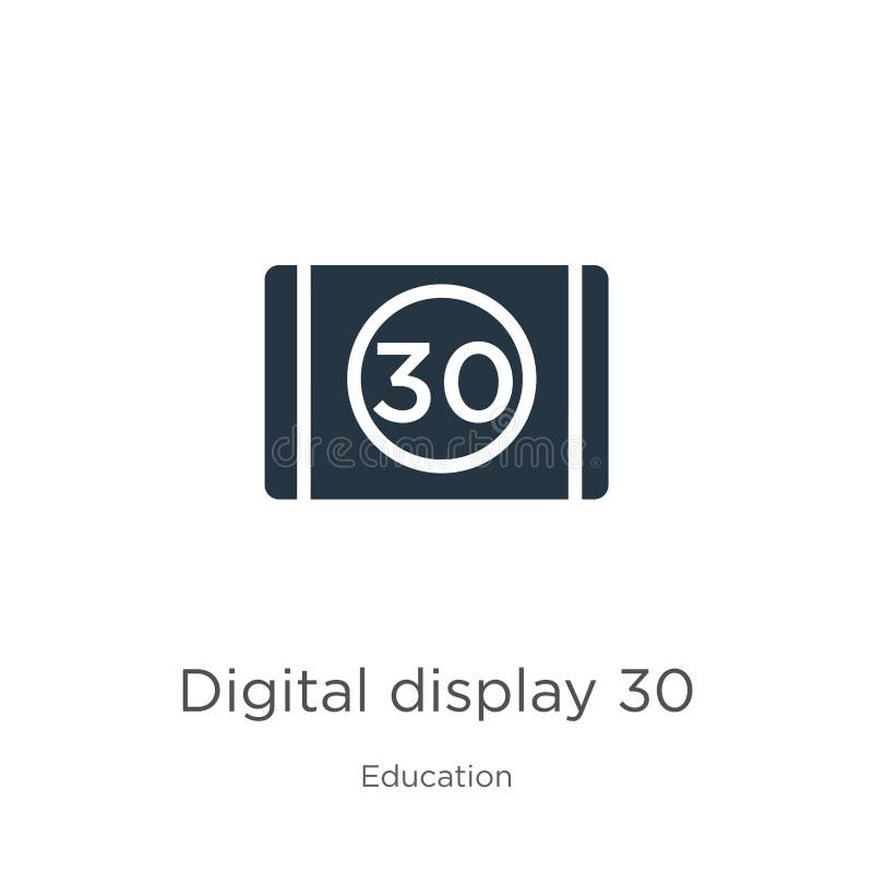 Digital Display 30 Icon Vector. Trendy Flat Digital Display 30 Icon ...