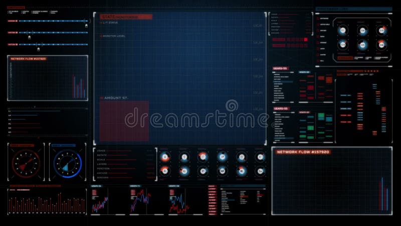 Futuristic Digital Interface Screen Stock Video - Video of future ...