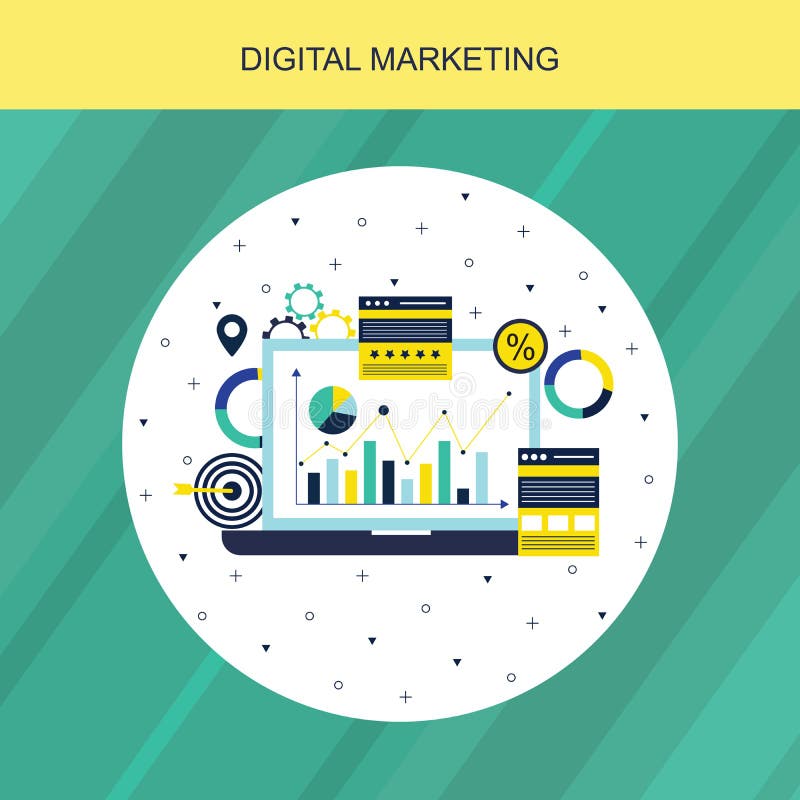 Digital Marketing Concept Stock Illustration Stock Illustration ...