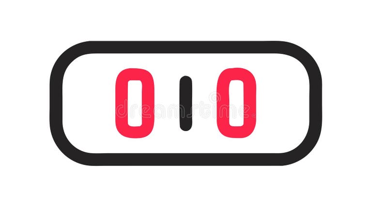Digital Display Numeric 010 Outline Vector Icon, Vector Design ...