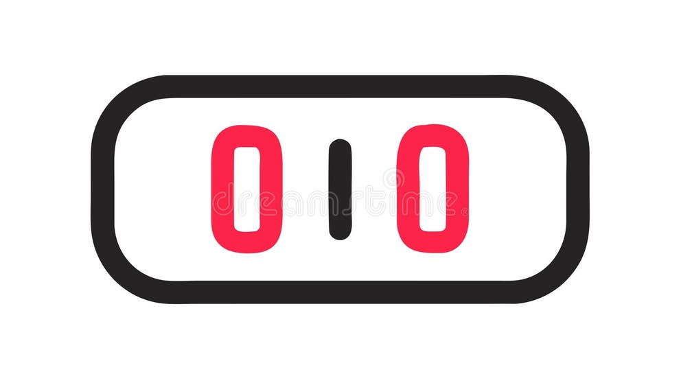 Digital Display Numeric 010 Outline Vector Icon, Vector Design ...