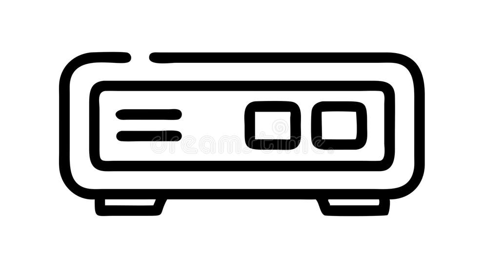 Digital Display Panel Icon, Representing Status or Readout, Vector ...