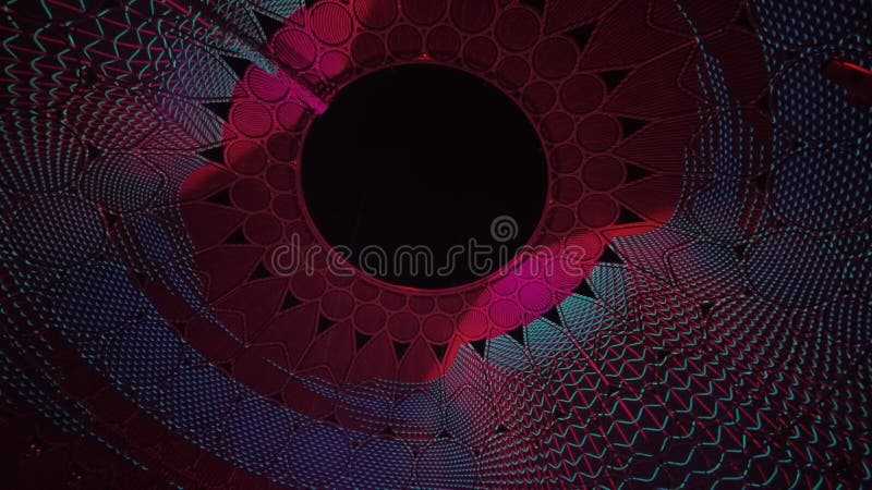 Digital Display Projection on the Ceiling with Abstract Colorful ...