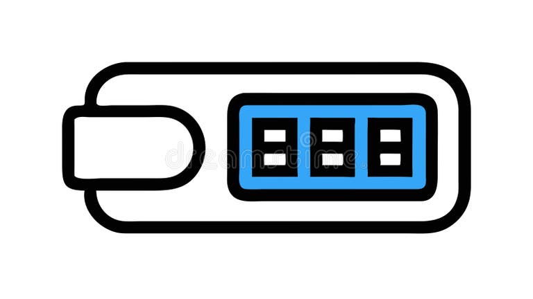 Digital Display Readout Icon Flat Design Technology Panel, Vector ...