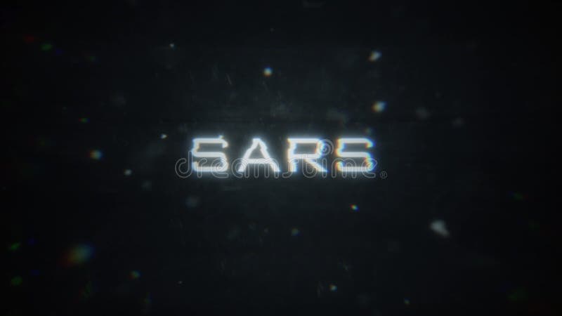SARS Text Animation Display with Glitch Distortions Stock Video - Video ...