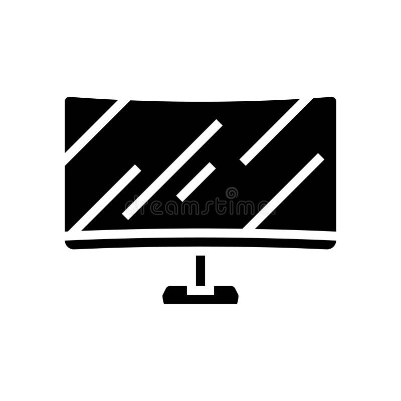 Digital Display Screen Industry Glyph Icon Vector Illustration Stock ...