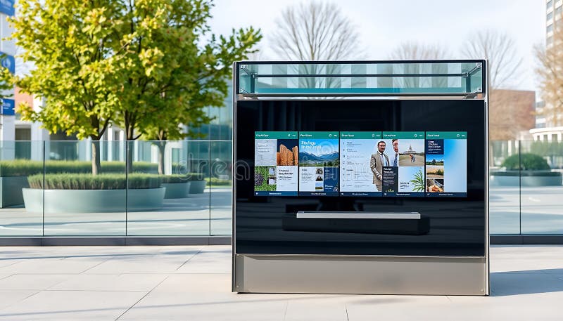 Digital Display Screen Information Technology Communication Media ...