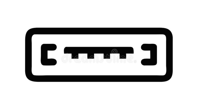 Digital Display with Segments Numbers Outline Technology Graphic ...