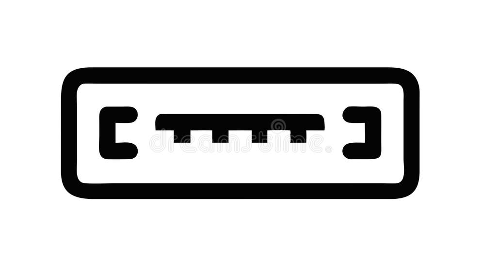 Digital Display with Segments Numbers Outline Technology Graphic ...