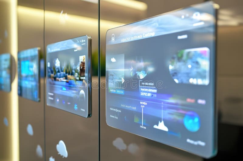 Digital Display Showcasing Interactive Technology in a Modern Office ...