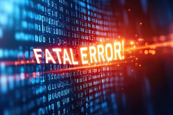 Digital Display Showing Fatal Error Message during Computer System ...