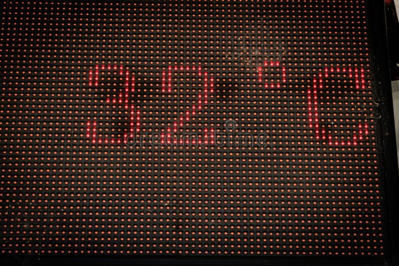 Digital Display Showing Temperature at 32 Degrees Celsius Stock Image ...