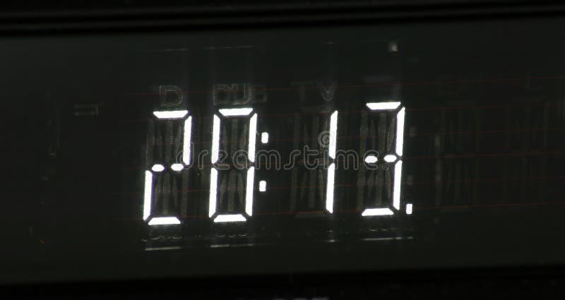 Digital Display Showing the Time on a Dark Background Stock Image ...