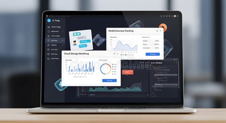 Digital Display Shows AI Emotion Mapping and Data Analysis Interface ...