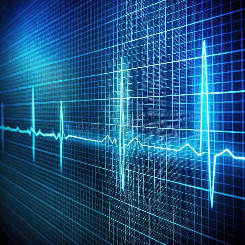 St Elevation Ecg Wave Representation on Standard Scale with Digital ...