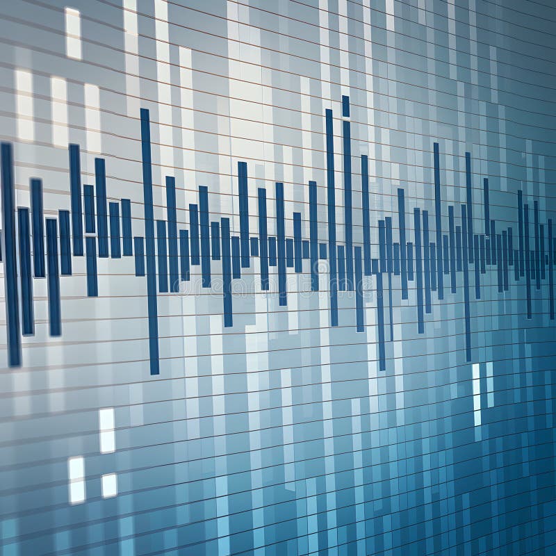 Digital Display with Waveform Modern, Tech Oriented Aesthetic. Stock ...