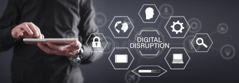 Digital Disruption. Business Idea. Network Stock Photo - Image of ...