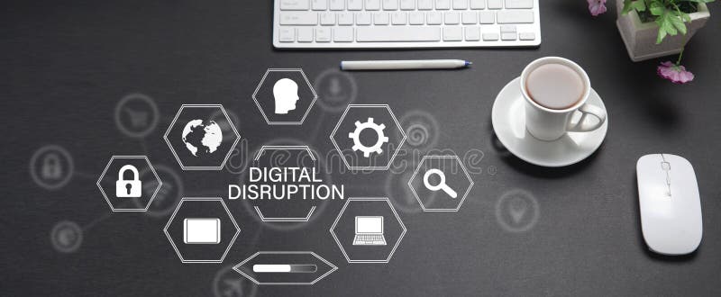 Digital Disruption. Business Idea. Network Stock Photo - Image of ...