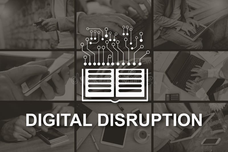 Concept of Digital Disruption Stock Photo - Image of information ...