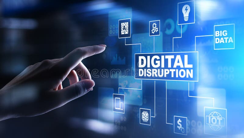 Digital Disruption. Disruptive Business Ideas. IOT, Network, Smart City ...