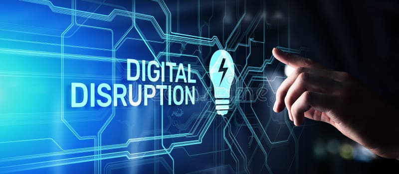 Digital Disruption. Disruptive Business Ideas. IOT, Network, Smart City ...