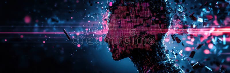 Digital Disruption: a Pixelated Glitch Art Depicting Technological ...