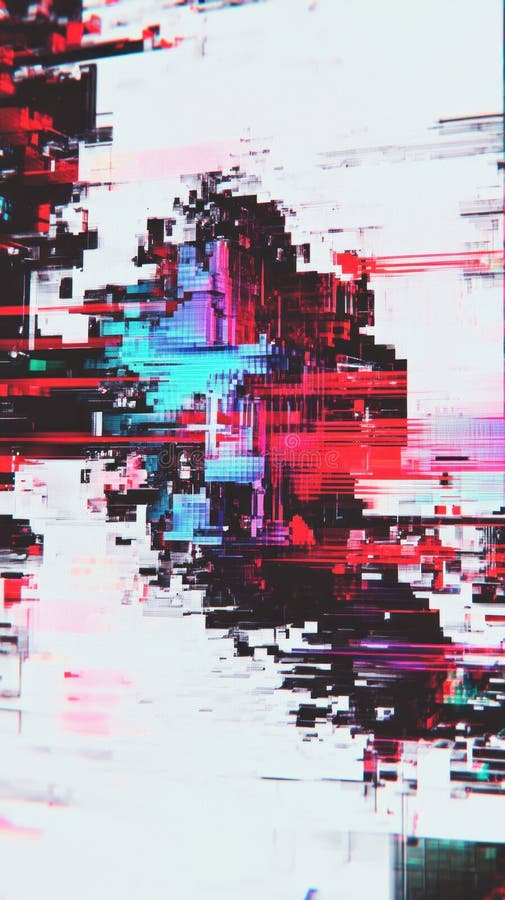 Digital Distortion Effect Creating Abstract Glitch Art Stock Photo ...
