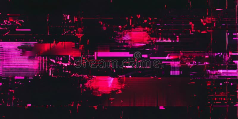 Distorted Digital Signal Creating a Grunge Texture Background with Pink ...