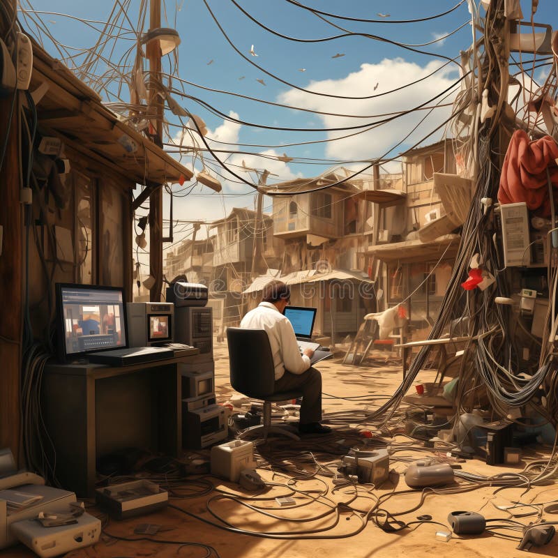 Digital Divide and Affects People Access To the Internet Stock Photo ...