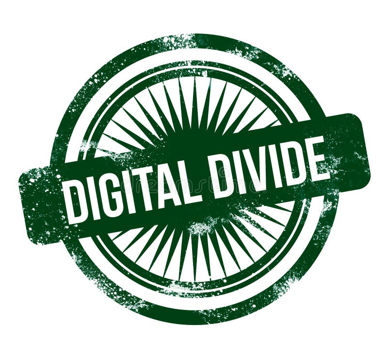 Digital Divide Internet Access Separation Two Signs 3d Illustration ...