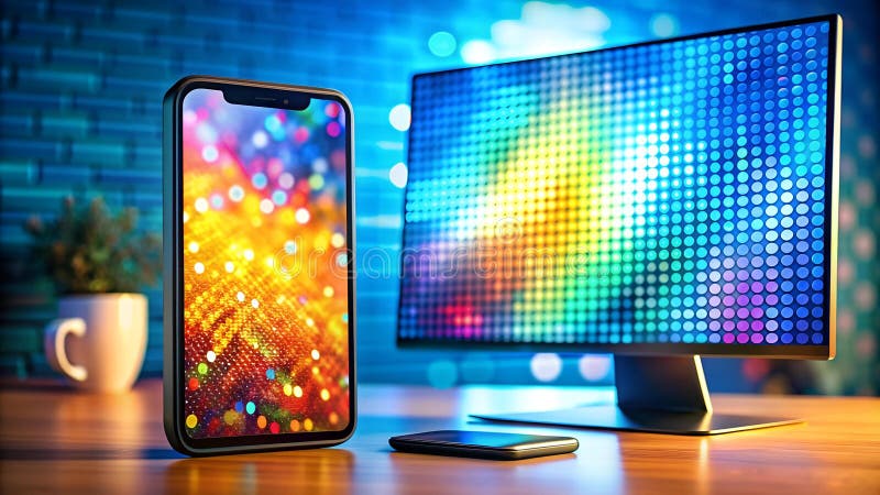 Digital Divide: a Pixelated Perspective Generative AI Stock Photo ...