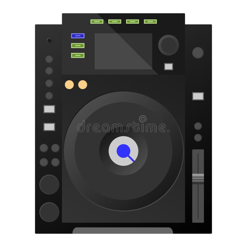Digital DJ Deck, Mixer. Vector Stock Vector - Illustration of mixer ...