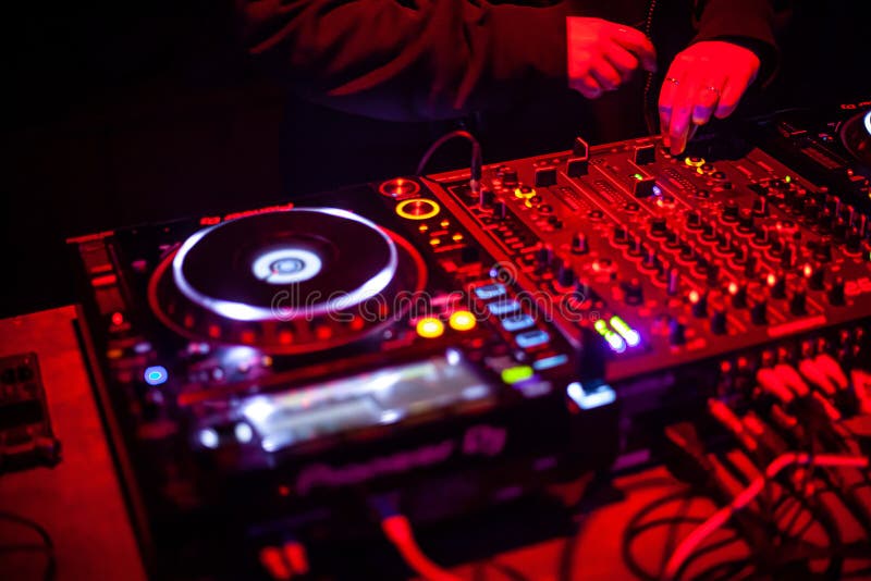 Digital Dj Turntable Mixing Board for Electronic Music Stock Photo ...