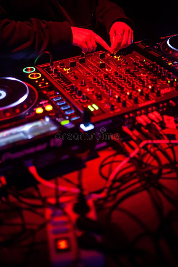 Digital Dj Turntable Mixing Board for Electronic Music Stock Photo ...