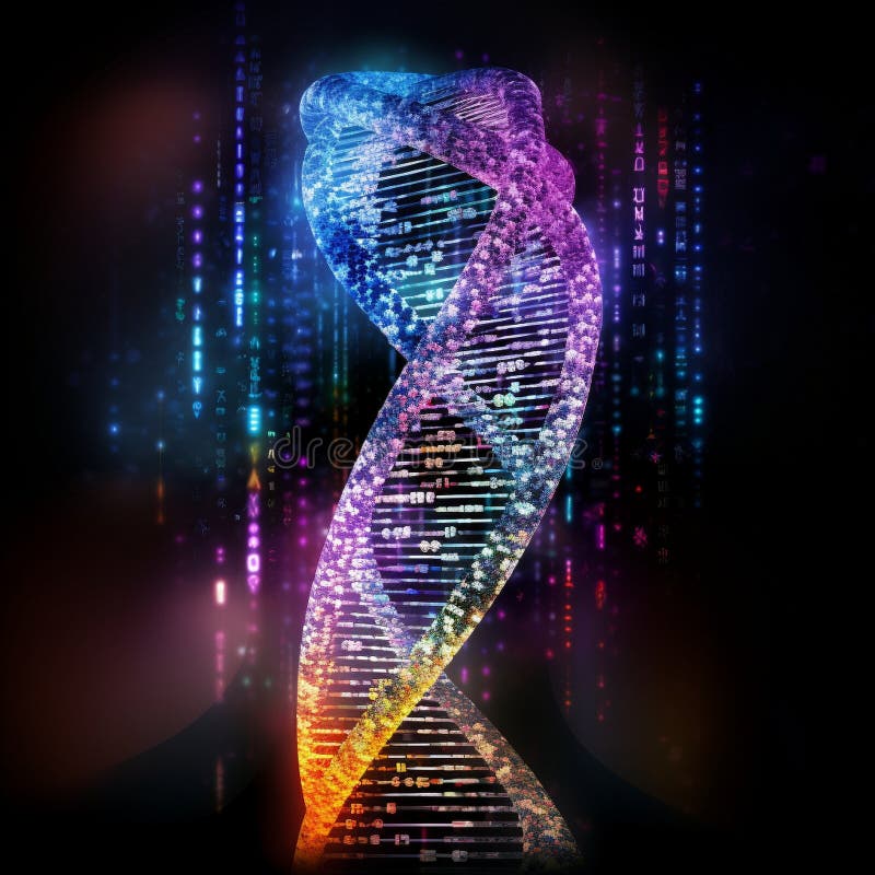 Digital DNA: a DNA Helix Made of Binary Code Stock Illustration ... Digital DNA: a DNA Helix Made of Binary Code Stock Illustration ...