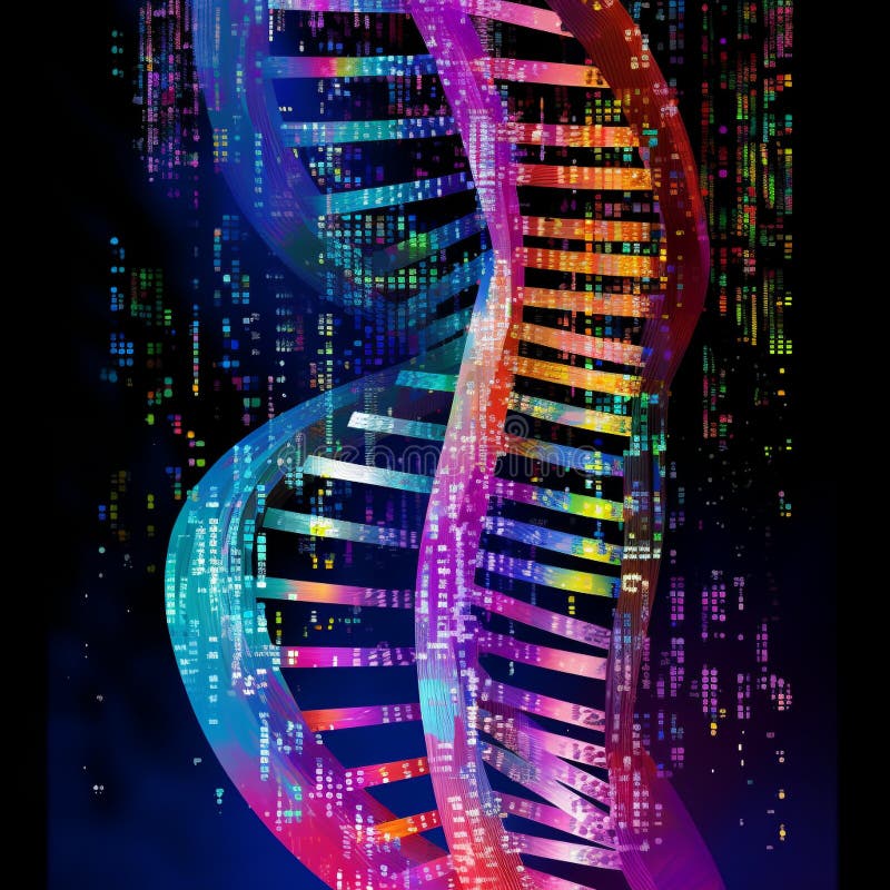 Digital DNA: a DNA Helix Made of Binary Code Stock Illustration ... Digital DNA: a DNA Helix Made of Binary Code Stock Illustration ...