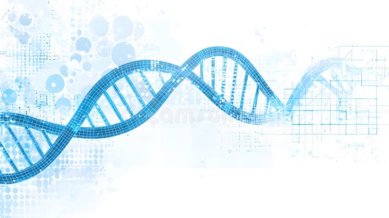 Digital DNA Helix Pattern in Blue Tones Stock Image - Image of ...
