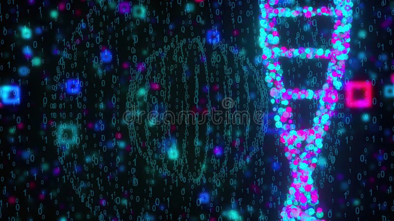 Digital DNA with numbers stock photo. Image of strand - 364230148