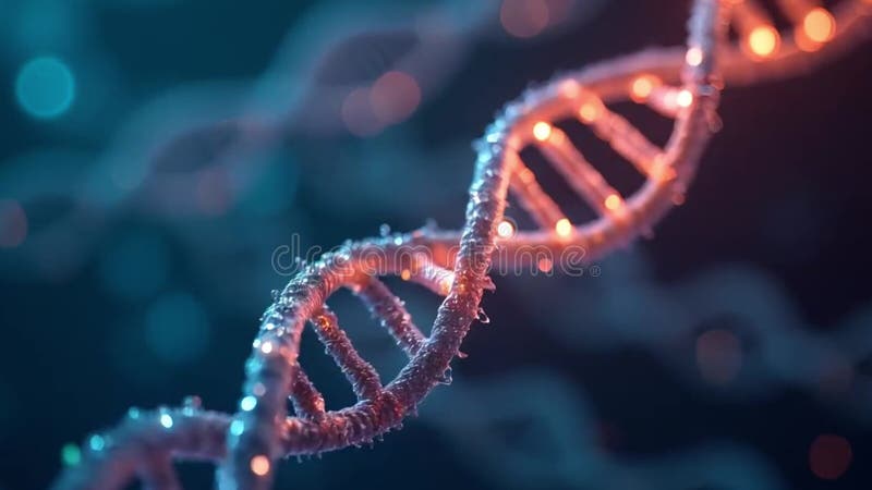 Digital DNA Structure with Advanced Lighting and Detailed Presentation ...