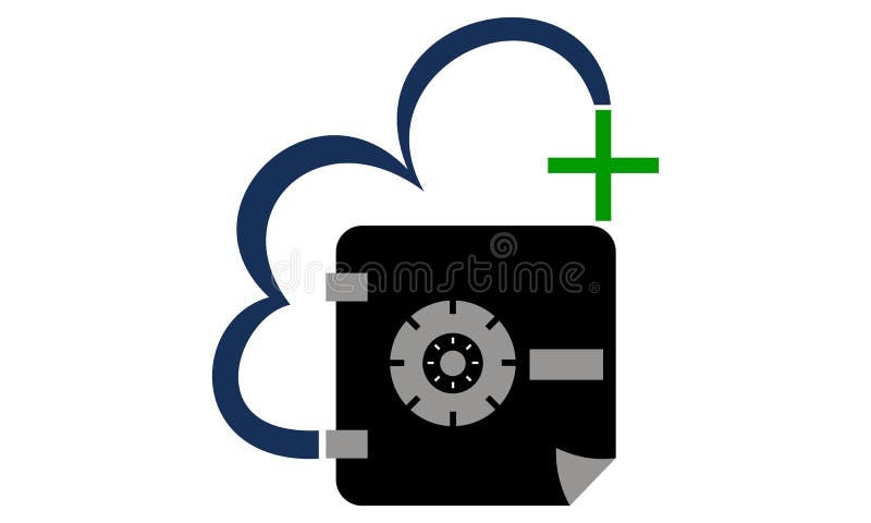 Digital Document Cloud Secure Vault Stock Vector - Illustration of ...
