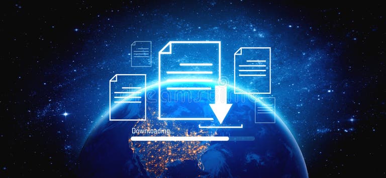 Digital Document Downloading Process Vouch Stock Image - Image of file ...