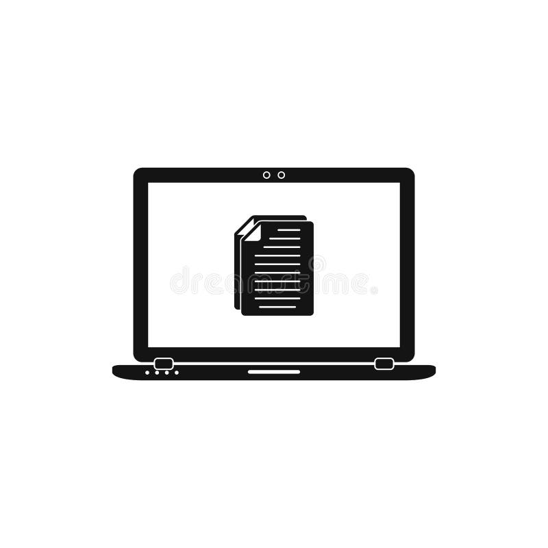 Digital Document Icon stock vector. Illustration of computing - 154239762
