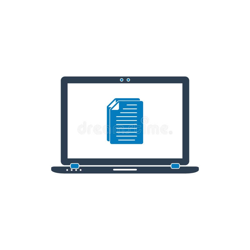 Digital Document Icon. stock vector. Illustration of desktop - 154437225