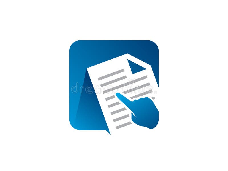 Digital Document Interaction Logo Template Design Stock Vector ...