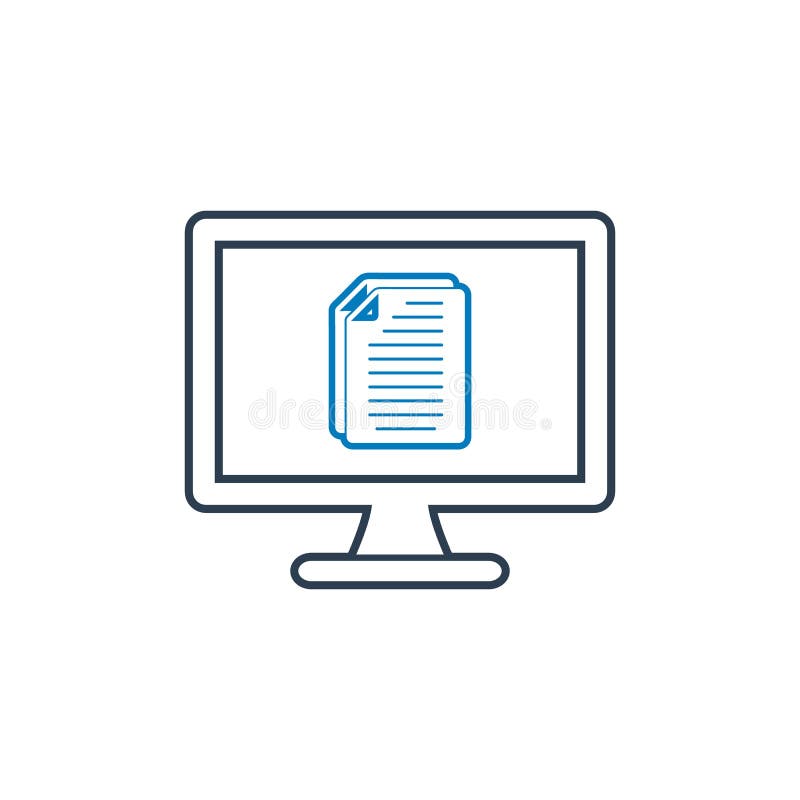 Digital Document Icon. stock vector. Illustration of identity - 154283845