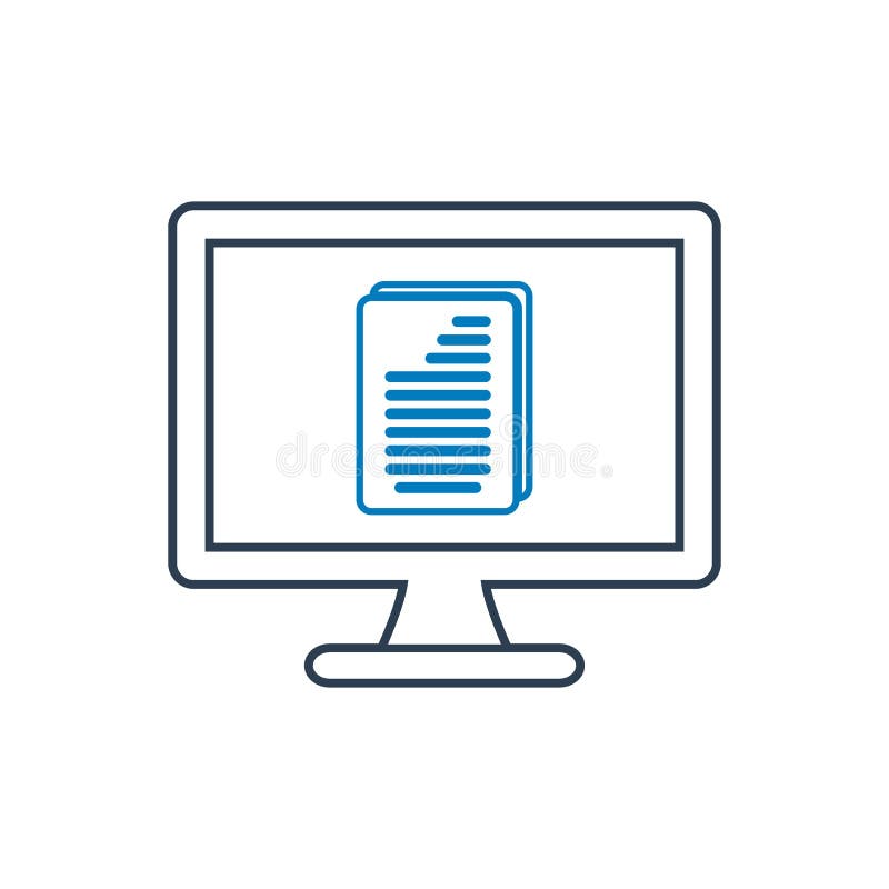 Digital Document Icon. stock vector. Illustration of identity - 154283845