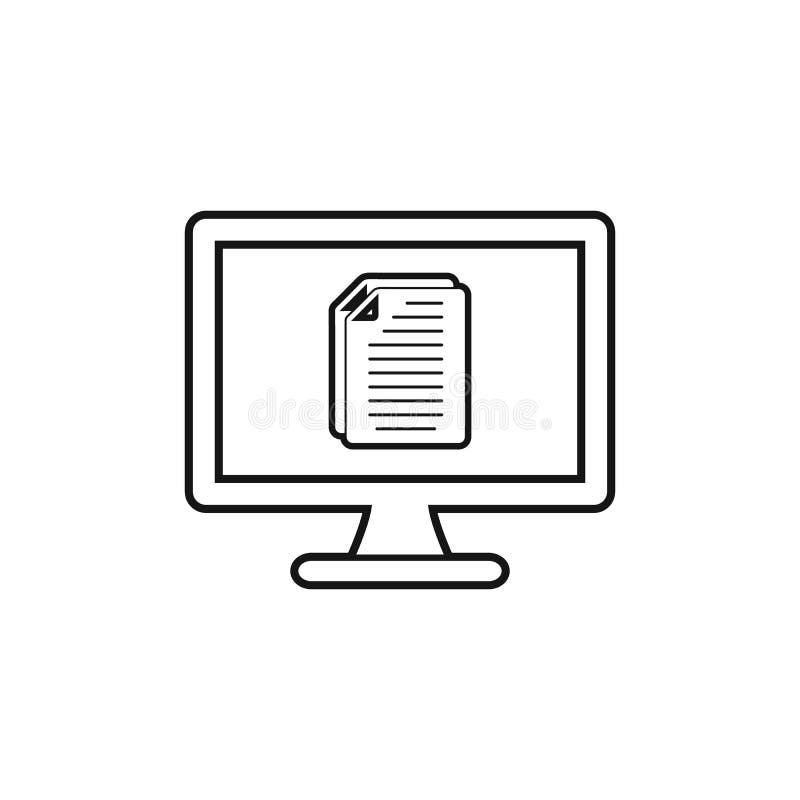 Digital Document Icon stock vector. Illustration of computing - 154239762