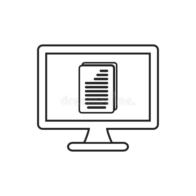 Digital Document Icon stock vector. Illustration of computing - 154239762